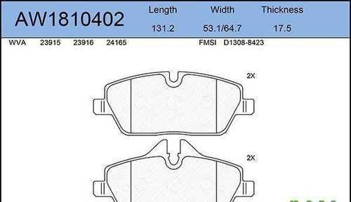 Колодки тормозные передние BMW 1(E81/7) 1.6-2.0 06