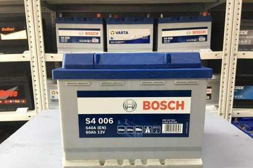 Аккумулятор 60 ач Bosch S4 006 на ваз пуск 540А