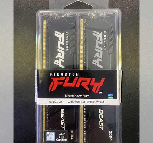 Kingston fury beast (KF432C16BBK2/16-SP) 16Gb