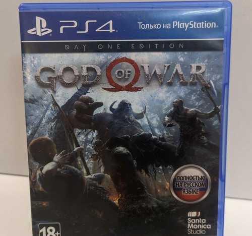 Игровые диски. Sony Playstation 4 God of War Day One Edition