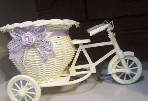 Велосипед декоративный с корзиночкой