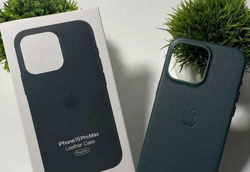 Кожаный чехол MagSafe iPhone 15 Pro Max