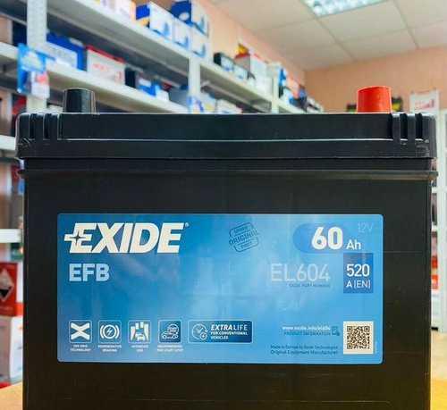 Аккумулятор Exide 60 Ач EFB на Мазду CX c i-stop