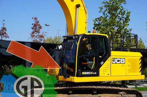 Стекло лобовое нижнее JCB JS220LC