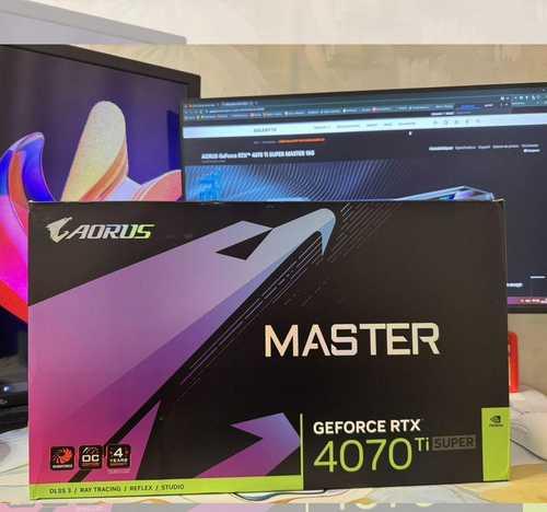 Видеокарта gigabyte RTX 4070 Ti super aorus master