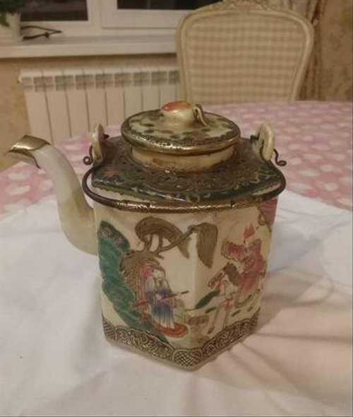 Антиквариат заварочный чайник Китай с печатью