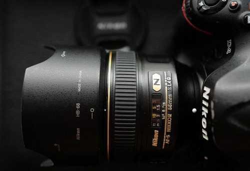 AF-S nikkor 58mm f/1.4G Nikon 58mm