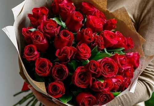 Букет цветов розы красные,белые,розовые, доставка