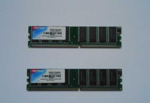 Оперативная память Patriot PSD1G400 1GB DDR PC320