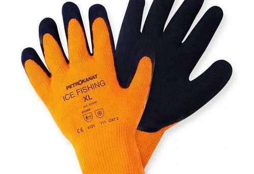 Перчатки зимние ICE fishing, цвет черно-оранжевый