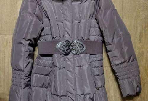 Пальто зимнее нежно-сиреневого цвета, размер 46-48