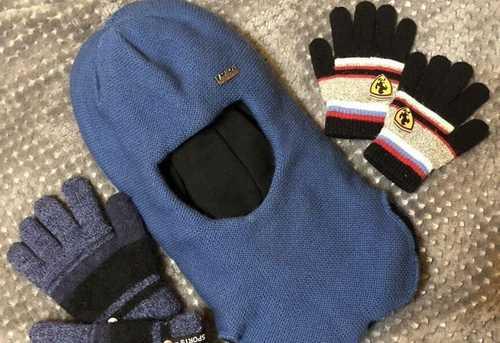 Детская шапка и перчатки