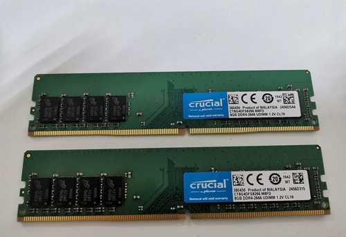 Оперативная память DDR4 Crucial Basics 2x8 гб