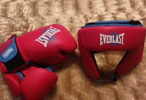 Шлем и боксерские перчатки Everlast Prospect