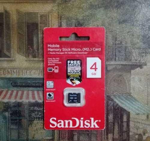 Карта памяти Memory Stick M2 4Gb SanDisk (новая)