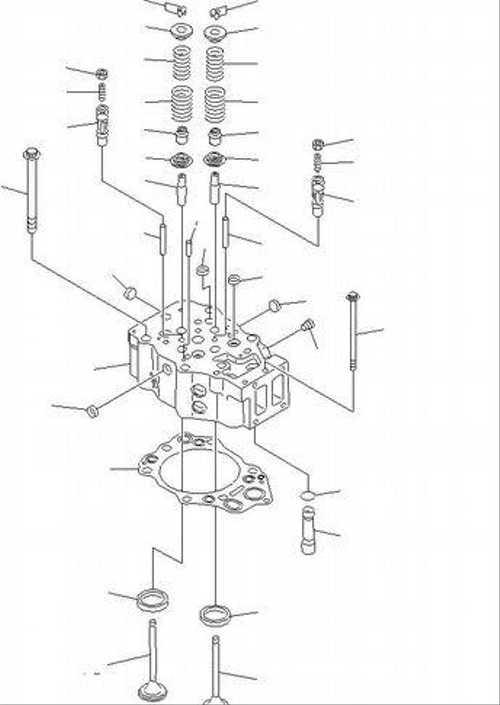 Головка блока цилиндров komatsu. Запчасти komatsu