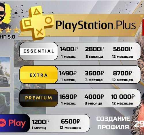 Подписка ps plus турция delux на ps5 ps4 (Арт.85740)