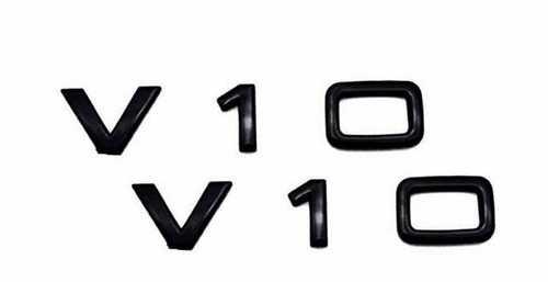 Эмблема Audi V0 черный 2 шт