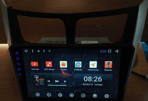 Магнитола 2 din android 9 " Hyundai Solaris 11-17