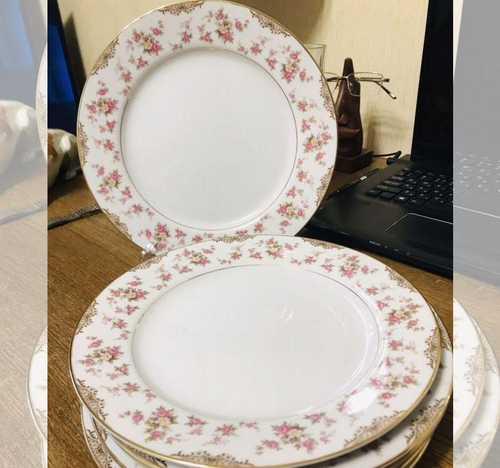 Тарелки столовые Noritake Rose china Япония