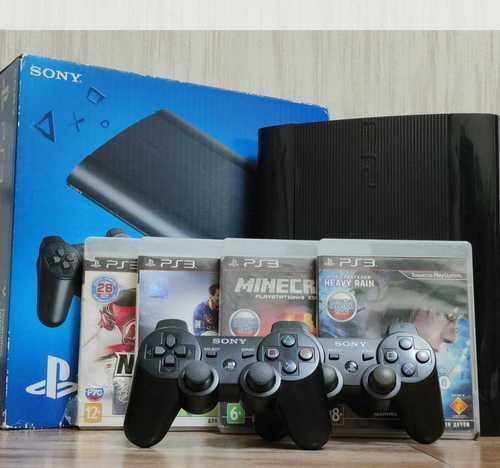 Sony PS3 Super Slim 500 gb прошитая