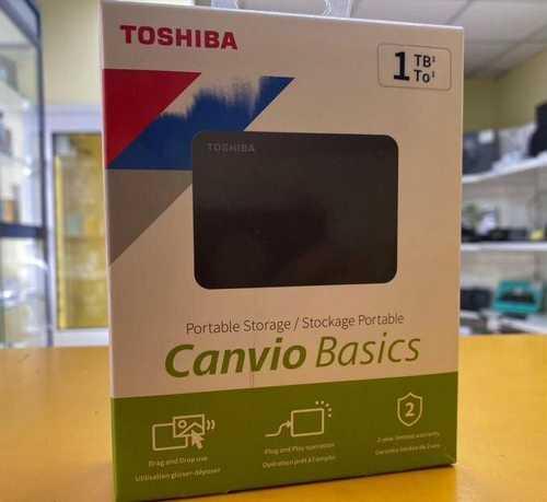 1 тб Внешний HDD Toshiba Canvio Basics New,USB 3.2
