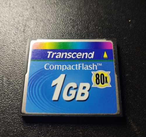 Карта памяти CF 1 Gb Transcend