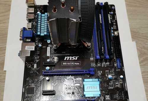 Комплект i5-4690K + 16GB DDR3 + MSI B85-41 PC Mate