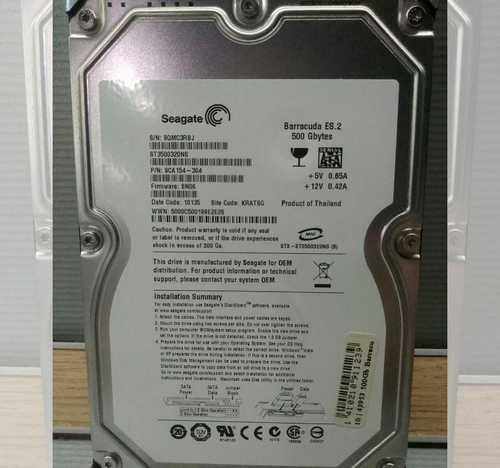 Жесткий диск Seagate 500Gb 3,5" (нерабочий)