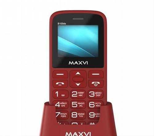 Мобильный телефон Maxvi B100ds wine red