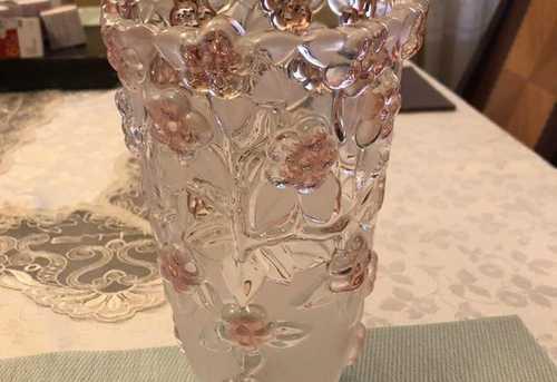Хрустальная ваза для цветов чехия