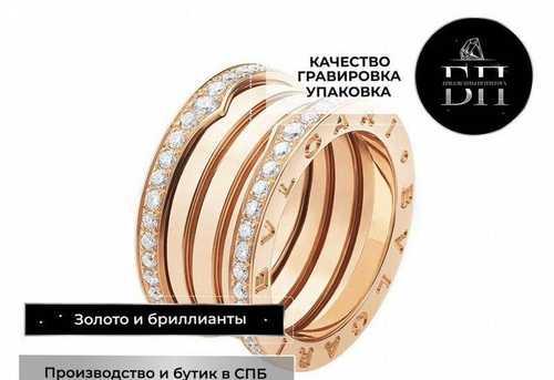 Золотое кольцо Bvlgari B.zero1 Rock, розовое золот