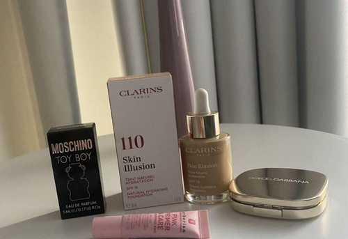 Тональный крем clarins Skin Illusion и moschino