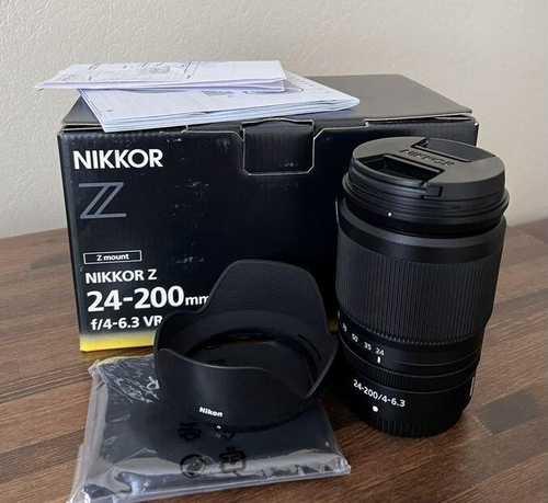 Объектив Nikon Nikkor Z 24-200mm, f/4-6.3 VR