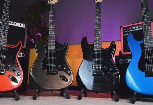 Электрогитара Stratocaster (+ комбики и чехлы)