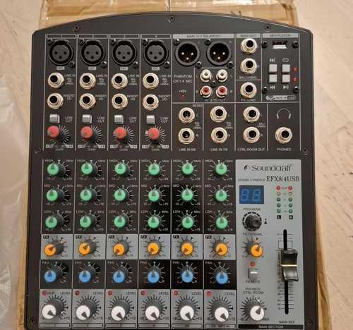Микшерный пульт soundcraft EFX8/4USB новый