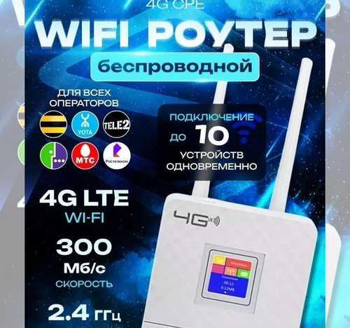 Роутер Wi-Fi со слотом для сим карты 4G вайфай