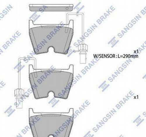 Колодки тормозные передние Sangsin brake/HI-Q, SP1