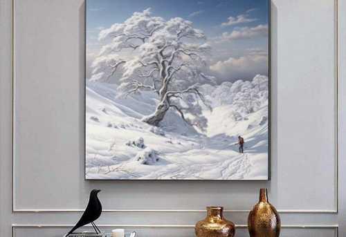 Картина на заказ Зимний пейзаж маслом на холсте