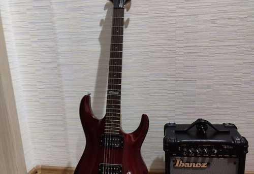 Электро гитара ESP LTD H-51 и комбик Ibanez
