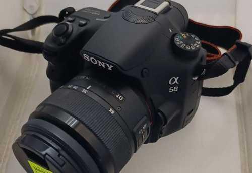 Фотоаппарат Sony альфа 58 kit 18-55mm б/у