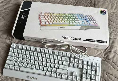 Белая клавиатура msi vigor gk30