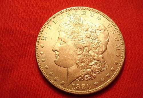 Монета Morgan 1880 г серебро редкая 26 гр. Свобода