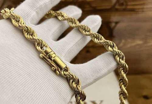 Золотая цепь Веревка 150 гр. под заказ 585 пробы