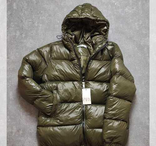 Пуховик zara x moncler puffer jacket