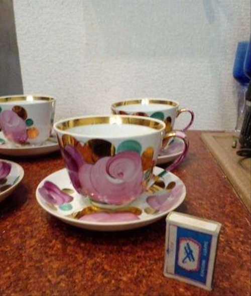 Чайные пары большие Дулёво пр-ва СССР