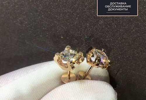 Серьги C DE Cartier из розового золота 1ct