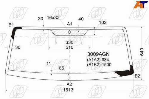 Стекло лобовое Ssang Yon Korando 1996-2006/ Tager