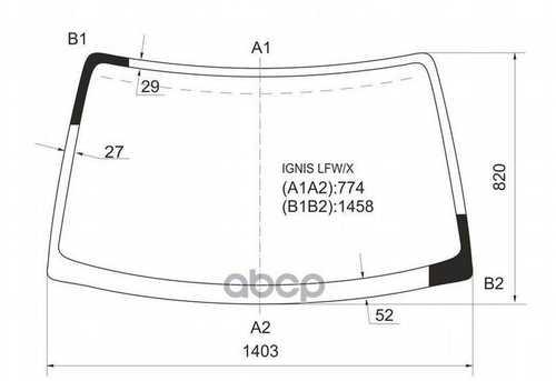Стекло лобовое suzuki swift 00-04/suzuki ignis
