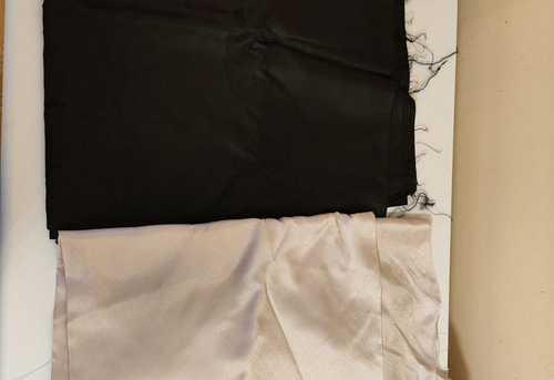 Подкладочная ткань 2 отреза бежевый и черный